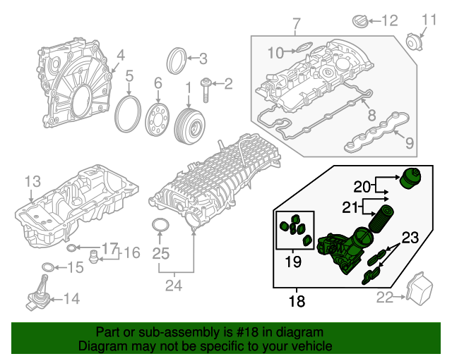 11-42-8-583-895 - Oil Filter Housing 2016-2021 BMW | AutoNationParts.com
