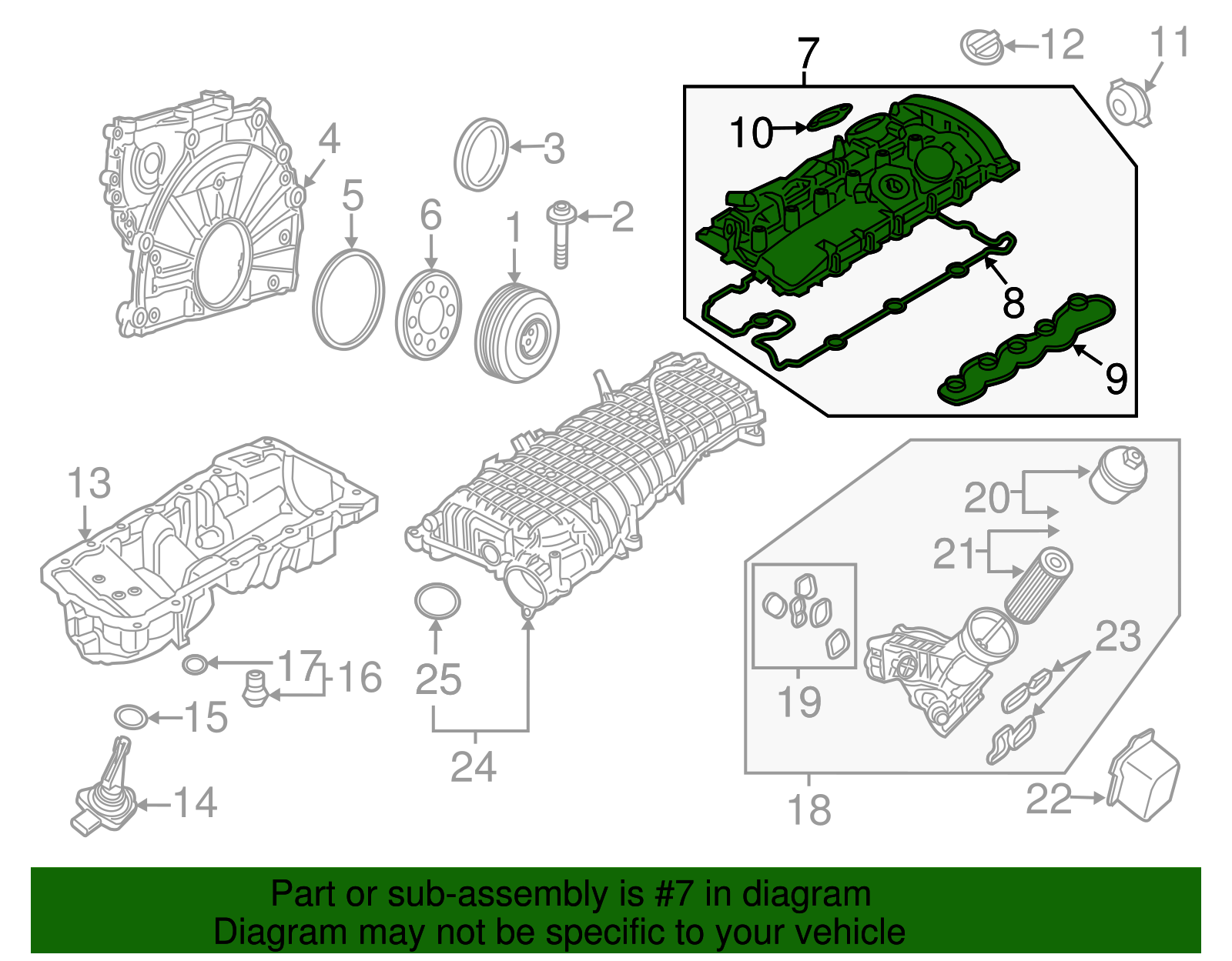 11127645173 - 2016-2021 BMW Valve Cover (11-12-7-645-173) | BMW of ...