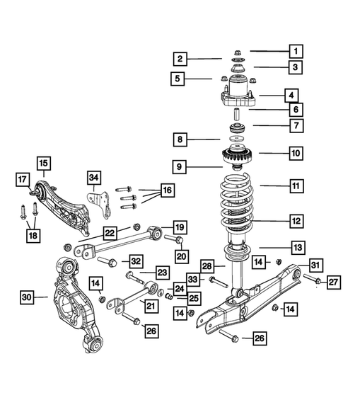 Rear Suspension and Cradle for 2013 Chrysler 200 | My Mopar Parts