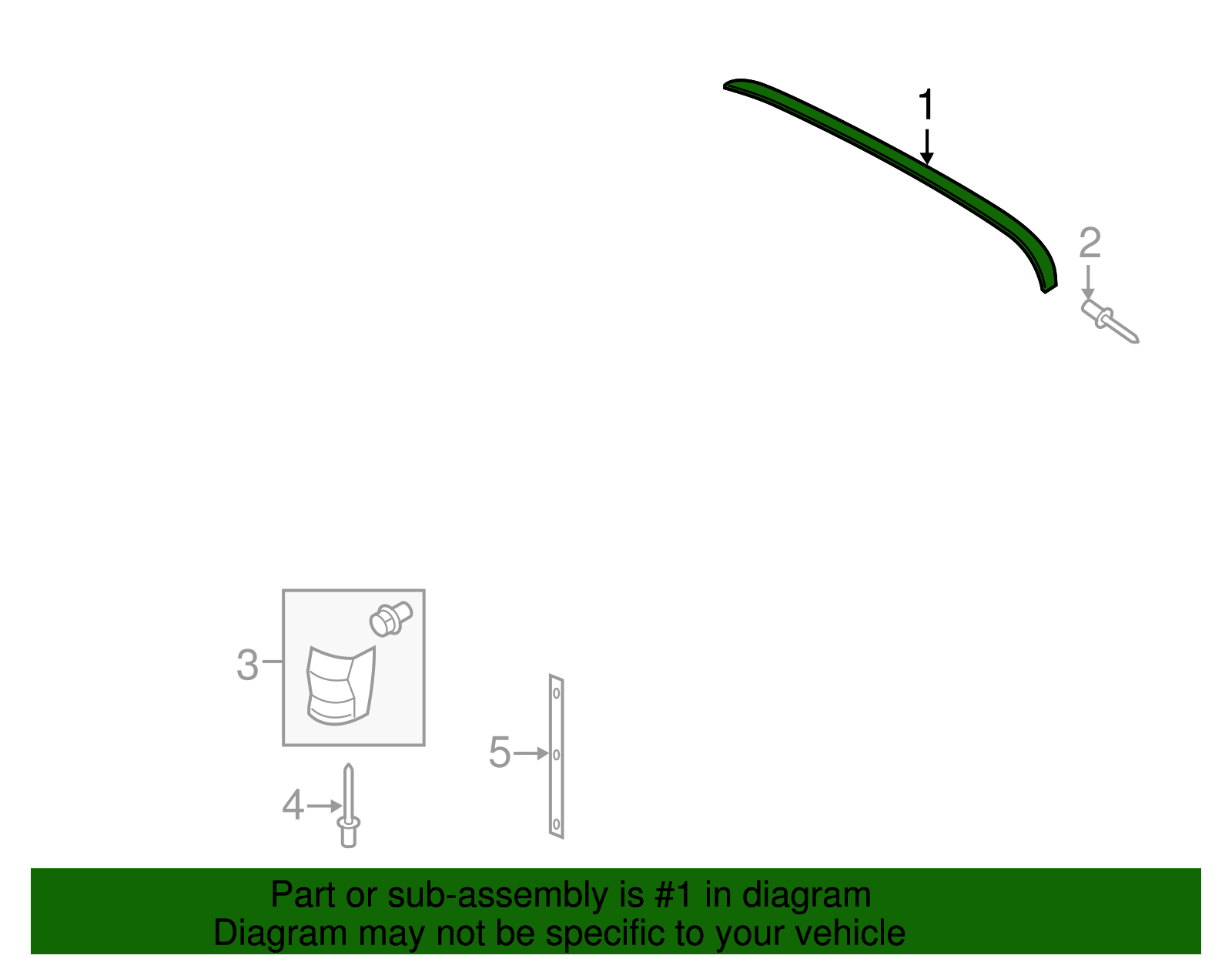2017-2024 Ford Roof Molding HC3Z-2651729-AC | QuirkParts