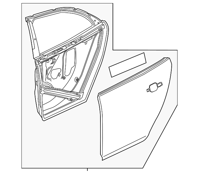 2013-2016 Chevrolet Door Shell - Passenger Side (RH) 23481348 ...