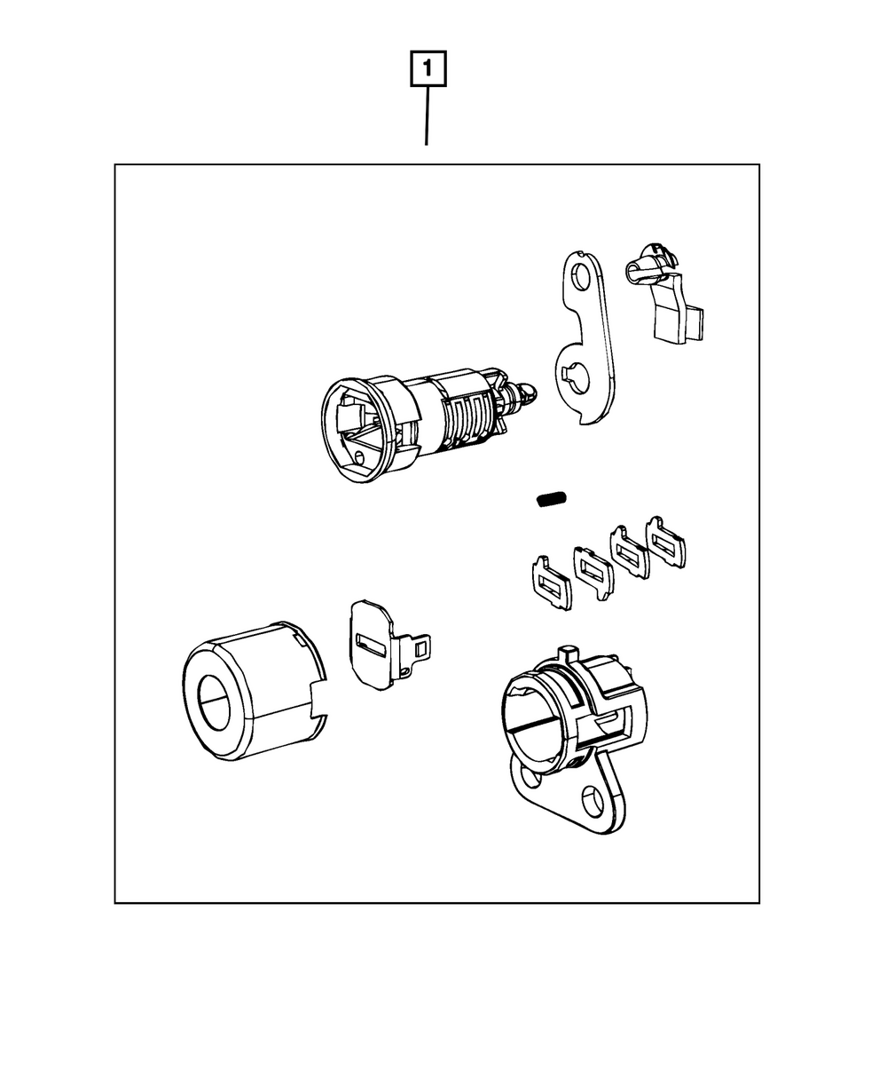 2019-2025 Ram Door Lock Assembly Cylinder, Left 68440836AA | Retail ...