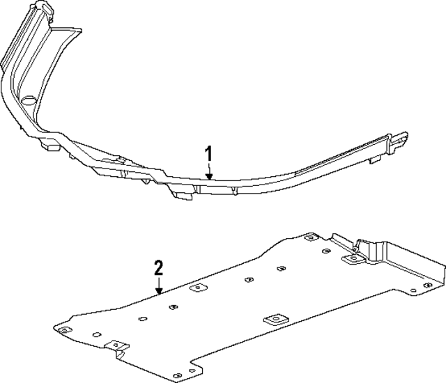 2024-2025 Chevrolet Corvette Radiator Support Splash Shield 86818700 GM ...