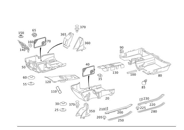 221-680-04-35 - Rail 1968-2013 Mercedes-Benz | Mercedes-Benz USA Parts