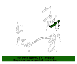 806B1-9CA0C - Handle, Outside 2005-2024 Nissan | Nissan Parts ...