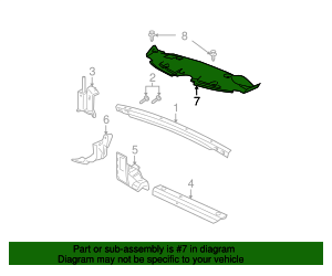 2006-2011 Cadillac DTS Radiator Support Sight Shield 15828731 | QuirkParts