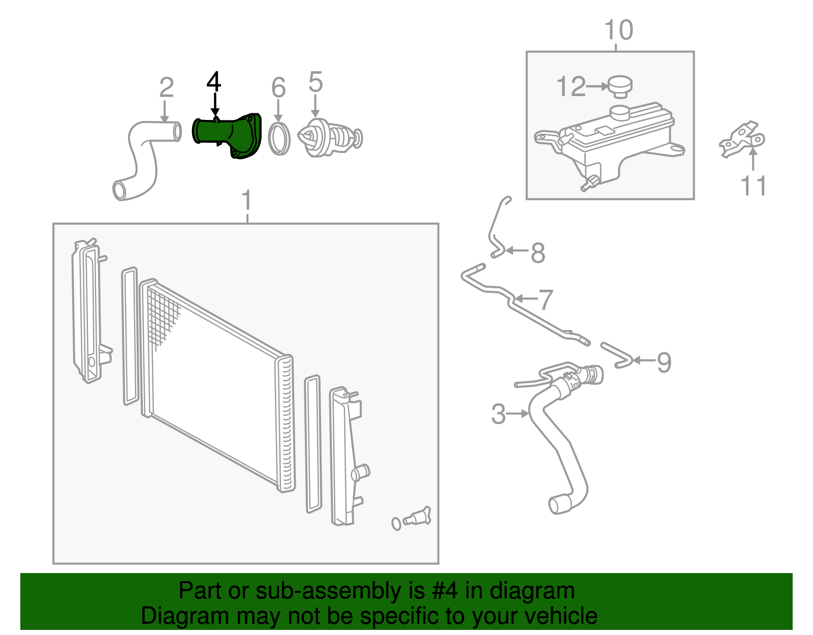 2009-2019 Toyota Water Inlet 16321-36010 | OEM Parts Online