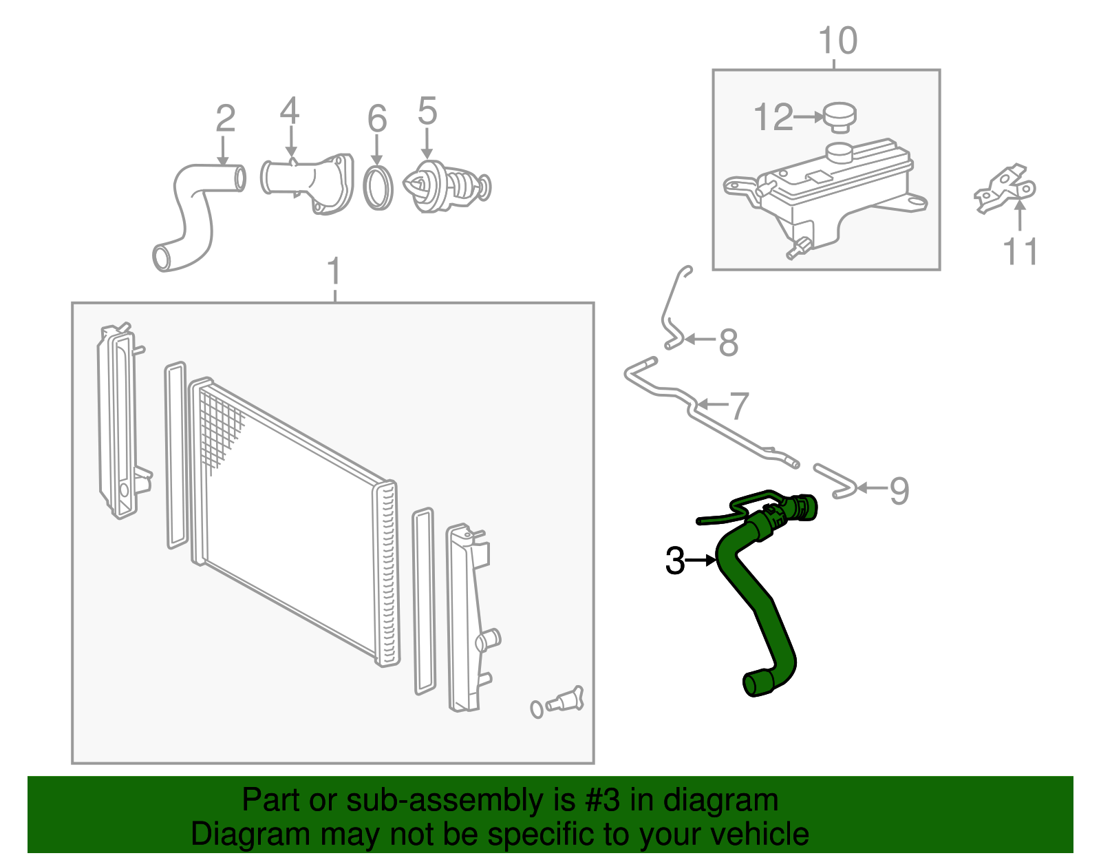 2013-2018 Toyota RAV4 Upper Hose 16057-0V011 | Toyota Parts Center