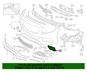 205-885-00-63 - Brake Air Duct 2015-2021 Mercedes-Benz ...