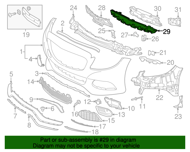 205-885-11-65 - Upper Mount 2015-2021 Mercedes-Benz | MB Parts Express