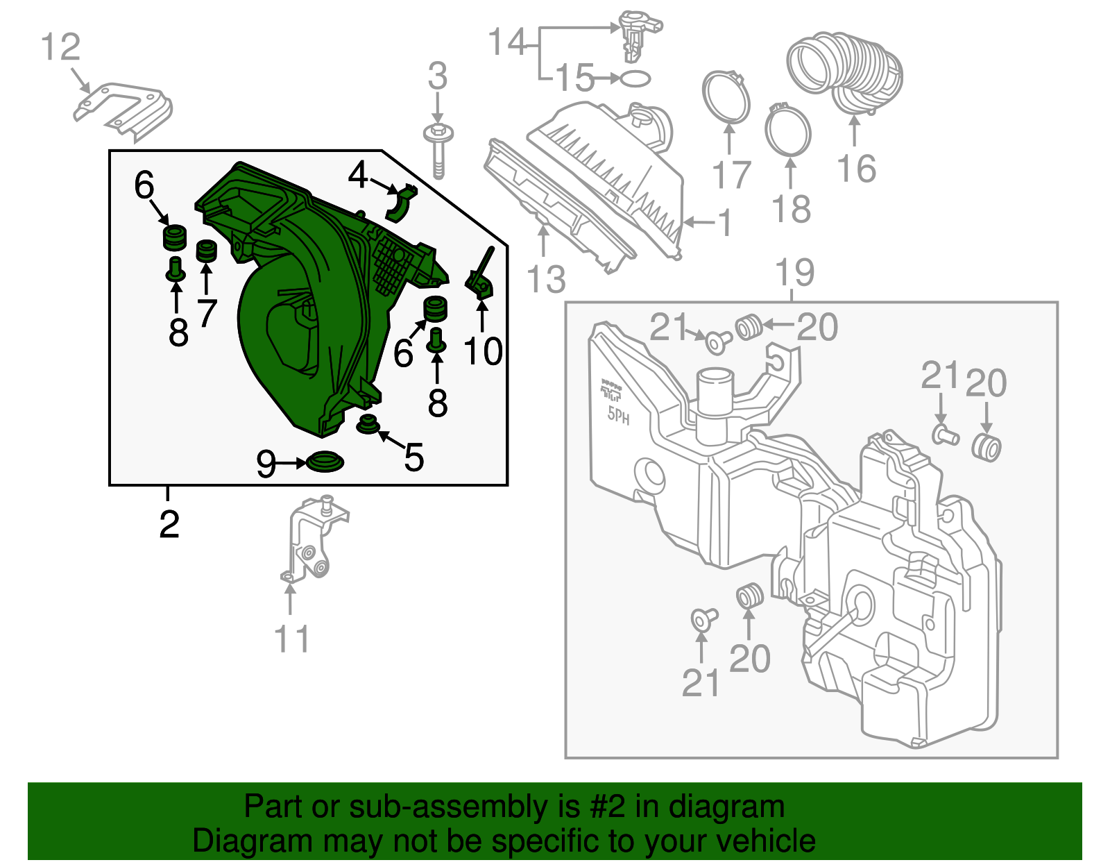 17201-5PH-A00 - 2017-2019 Honda CR-V - Case Set Air Cleaner | Genuine ...