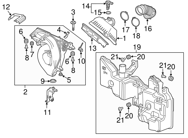 32765-5PH-A00 - Air Cleaner Body Upper Bracket 2017-2019 Honda CR-V ...