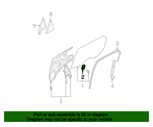 2003-2014 Kia Door Glass Holder 82412-2D000 | OEM Parts Online