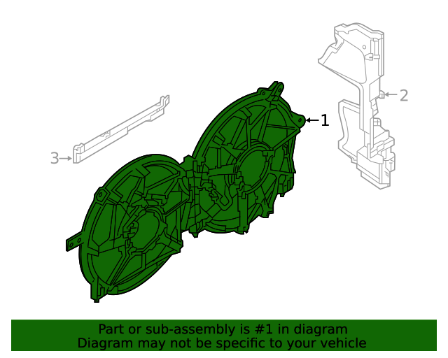 2019-2024 Nissan Altima Fan Assembly 21481-6CA2A | Nissan Parts Plus