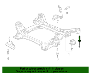 2008-2018 Porsche Cayenne Suspension Cross-Member Mount Bolt PAF-910 ...