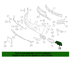 164-880-14-24 - Fog Light Cover 2010-2012 Mercedes-Benz ...