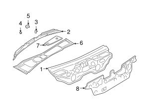 2002-2009 Audi Cowl Plenum Panel 8E1-819-422-A-01C | AutoNationParts.com