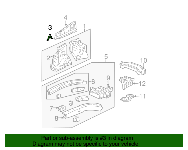 60617-S9V-A00ZZ - Front Panel Bracket 2003-2005 Honda Pilot | Honda ...