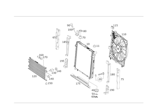 Radiator, Mounting, and Covering for 2018 Mercedes-Benz G63 AMG ...