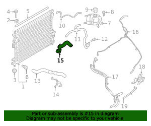 2015-2020 Ford Lower Hose F2GZ-8286-J | TascaParts.com