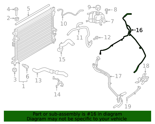 2019-2020 Lincoln Nautilus Connector Hose F2GZ-8063-C | TascaParts.com