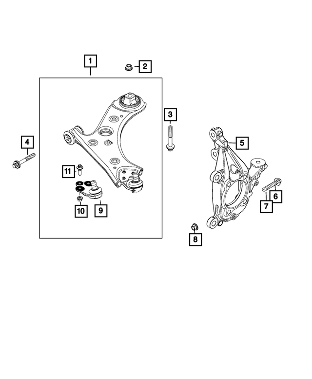 2017-2024 Jeep Compass Suspension Knuckle, Right 68282576AE | Mopar eStore