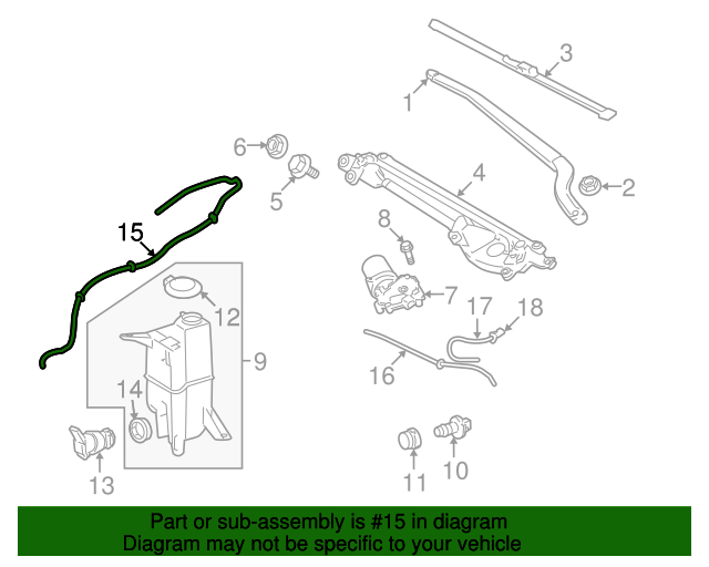 2007-2022 Toyota Reservoir Hose 85376-0C020 | Toyota Parts Center