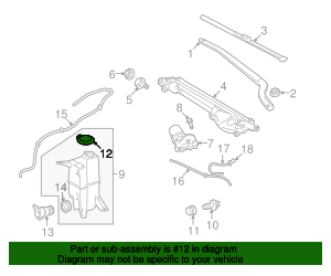 Genuine Toyota Washer Fluid Reservoir Cap (Front) part# 85316-0C060 for ...