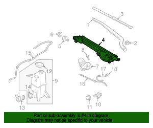 2007-2022 Toyota Windshield Wiper Linkage 85150-0C070 | AutoNationParts.com