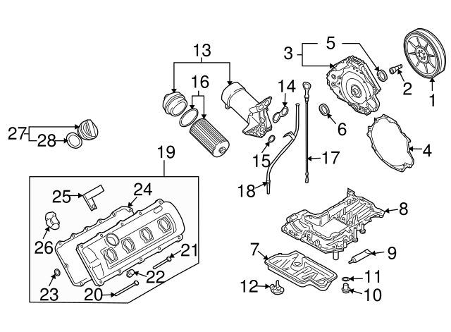 2000-2005 Audi Engine Valve Cover Grommet 077-103-487-B | Audi USA Parts