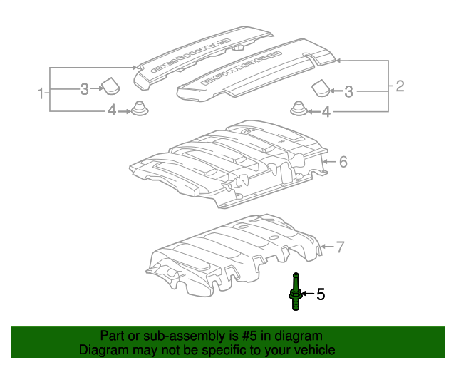 11609688 - Upper Engine Intake Manifold Sight Shield Stud 2014-2024 GM ...
