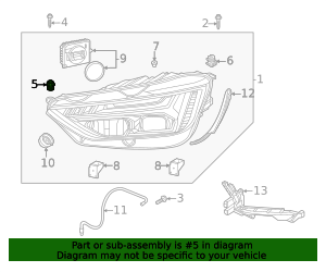 Genuine Audi 5J0-941-141-B | Headlamp Assembly Adjuster | FREE Shipping ...