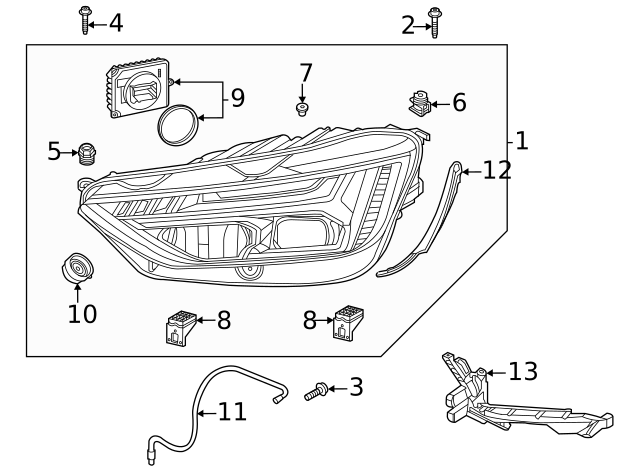 2021-2024 Audi Headlight Assembly 80A-941-783-E | AutoNation Parts