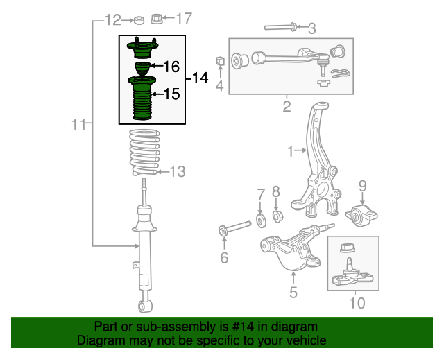 48680-24150 - Strut Mount - 2020-2023 Lexus RC F | My L Parts