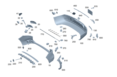 Rear Bumper for 2022 Mercedes-Benz EQB 300 | Mercedes-Benz USA Parts