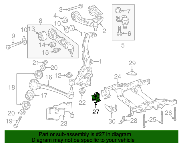 231-628-08-31 - Radiator Mount Bracket 2013-2020 Mercedes-Benz ...