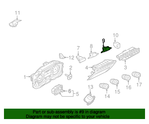 8S1-927-117-A-5PR - Defroster Switch 2016-2023 Audi | Audi OEM Parts