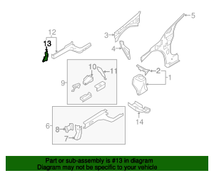 751F7-EL030 - Closing Plate Bracket 2007-2019 Nissan | AutoNation Parts