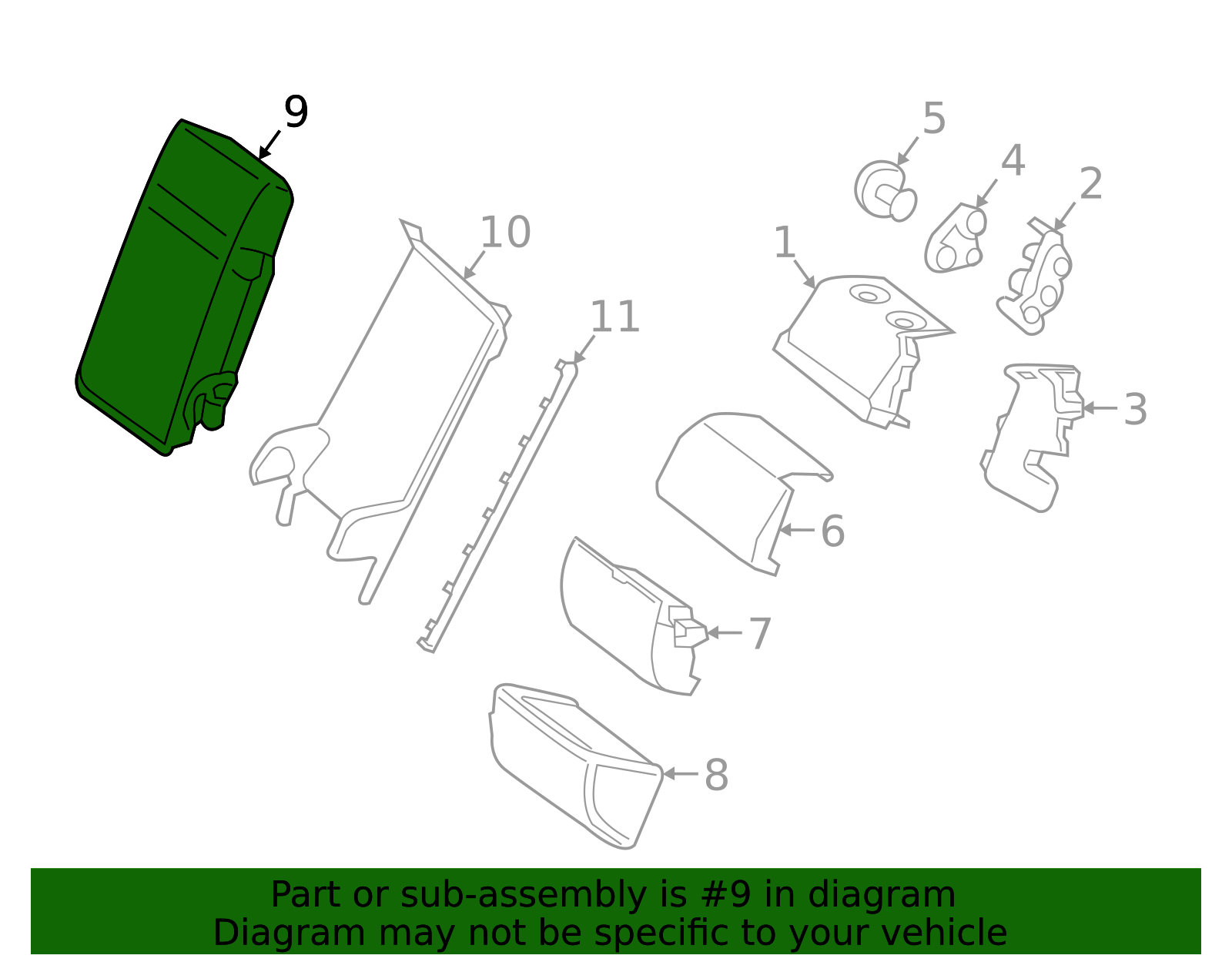 2021-2023 Mercedes-Benz Seat Armrest 205-970-01-01-1D08 | Mercedes-Benz ...