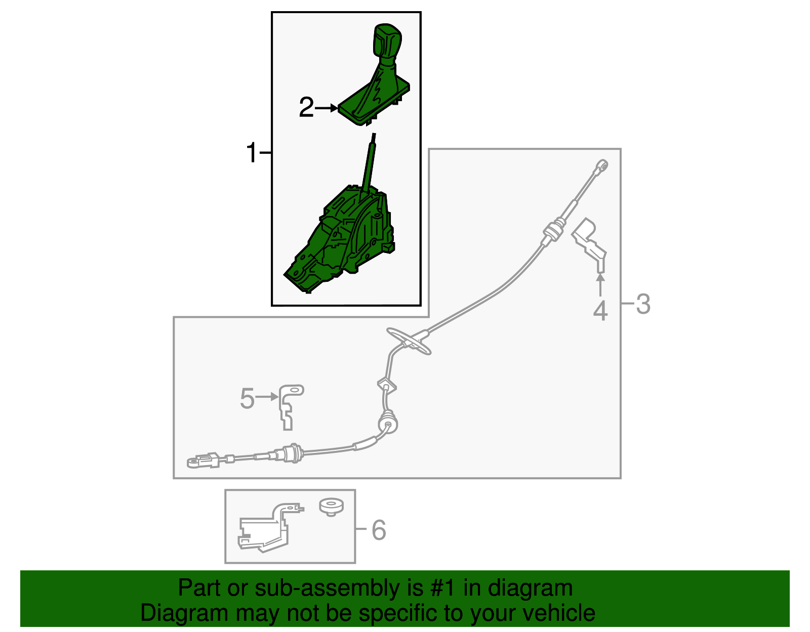GV6Z-7210-DC - Gear Shift Assembly 2017-2019 Ford Escape | Big 3 Auto Parts