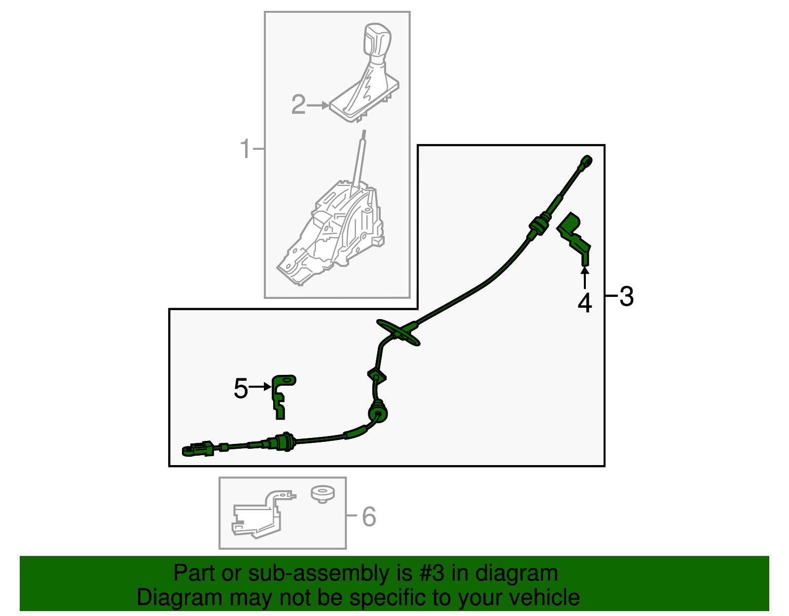 GV6Z-7E395-M - 2017-2019 Ford Escape - Shift Control Cable | My Ford Parts