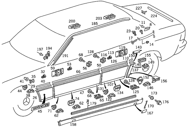 201-698-06-60 - Retaining Clamp 1955-2000 Mercedes-Benz | Mercedes-Benz ...