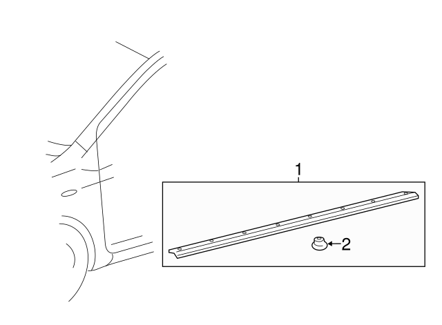 2012-2018 Toyota Yaris Rocker Molding 75852-52080 | Toyota Parts Center