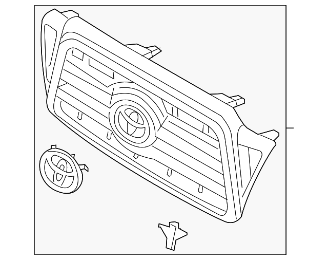 53100-04410-J0 - Grille - 2005-2010 Toyota Tacoma | OEM Genuine Toyota ...