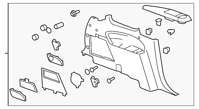 Titanium Driver Side Quarter Lower Rear Trim Panel 23389804 ...