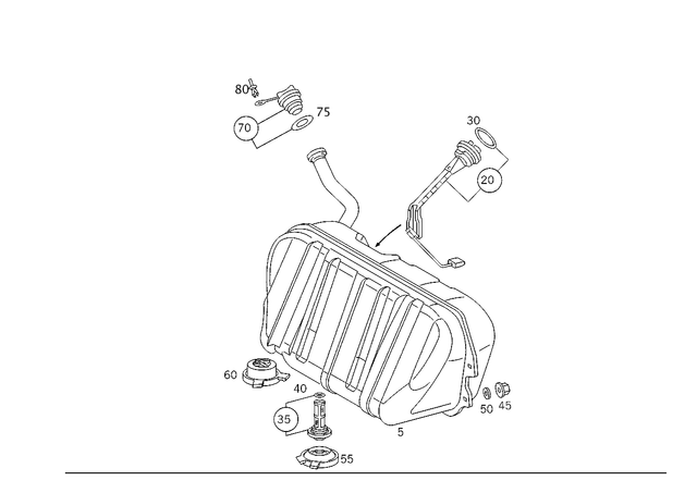 Tank Filler Cap - Part #215-470-01-05 | Mercedes Parts Center