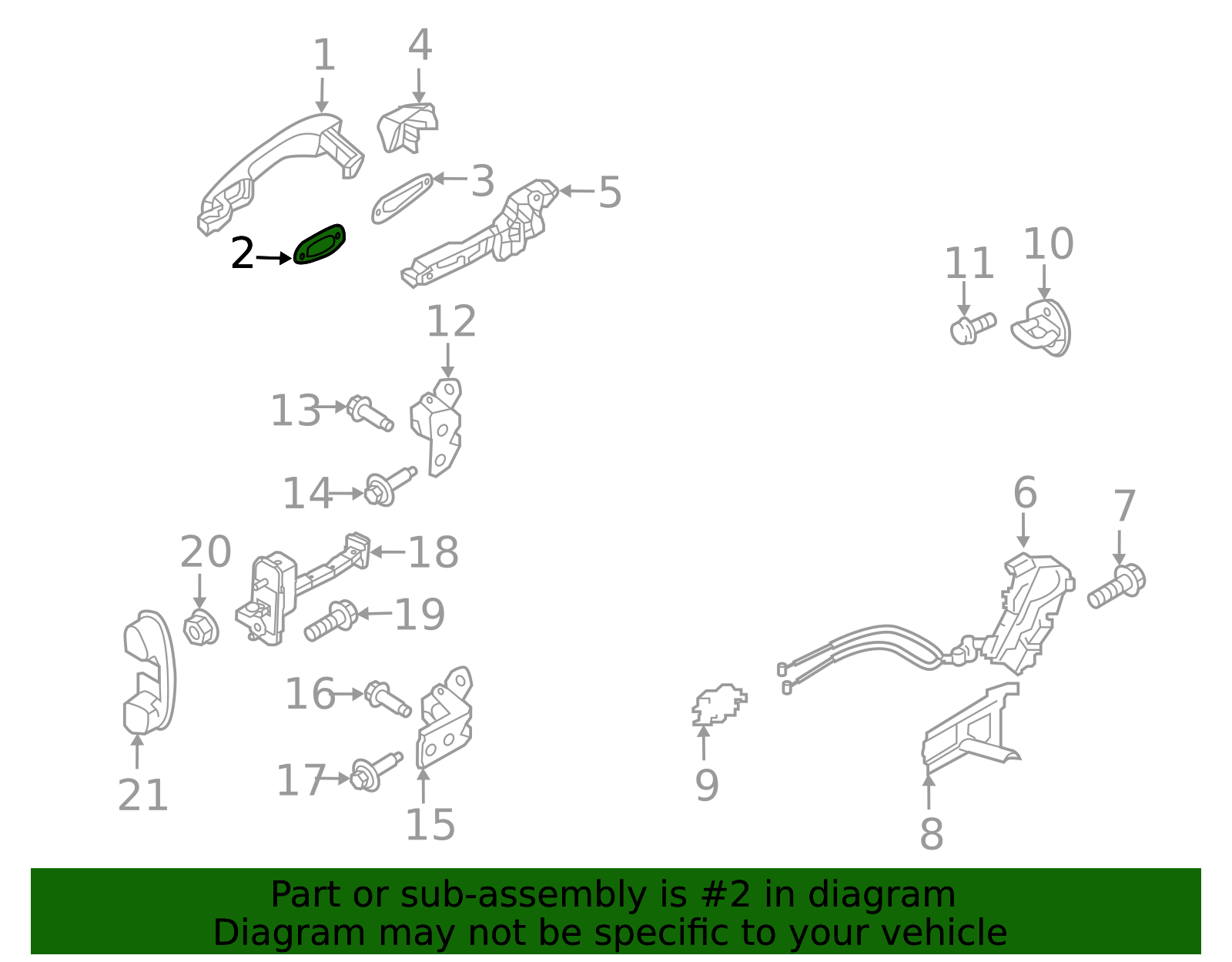 2020-2024 Kia | Handle, Outside Pad | 82653-S9000 | Kia Auto Parts