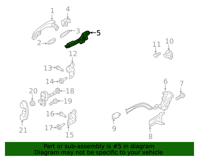 2020-2023 Kia Telluride Handle Base - Driver's Side (LH) 83655-S9000 ...