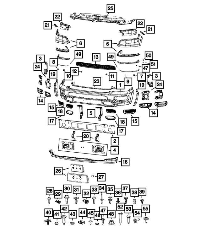 2020-2023 Ram 1500 Lower Grille 68334531AD | Mopar eStore