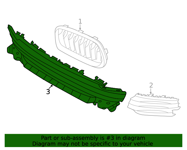 51117429002 - 2018-2023 BMW X2 Lower Grille (51-11-7-429-002) | BMW of ...